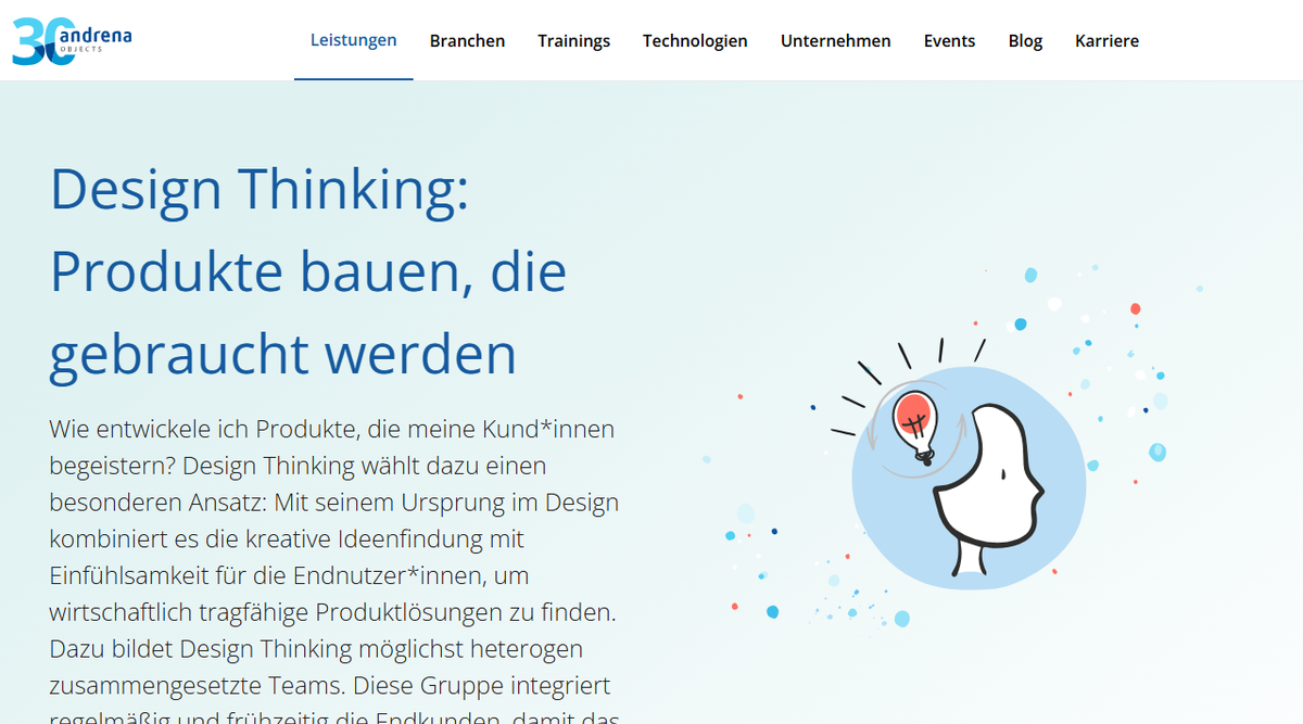 Leistung Design Thinking | andrena objects