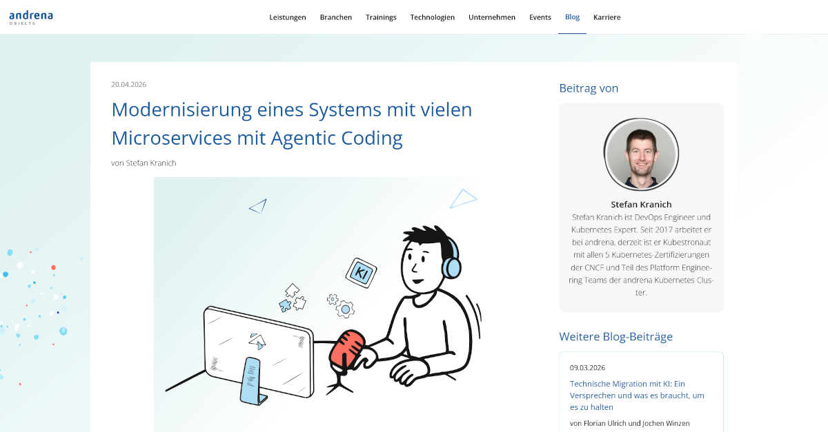 Modernisierung eines Systems mit Agentic Coding